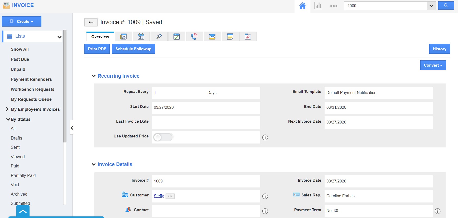 How to view the total Planned Invoices amount for a month in the ...