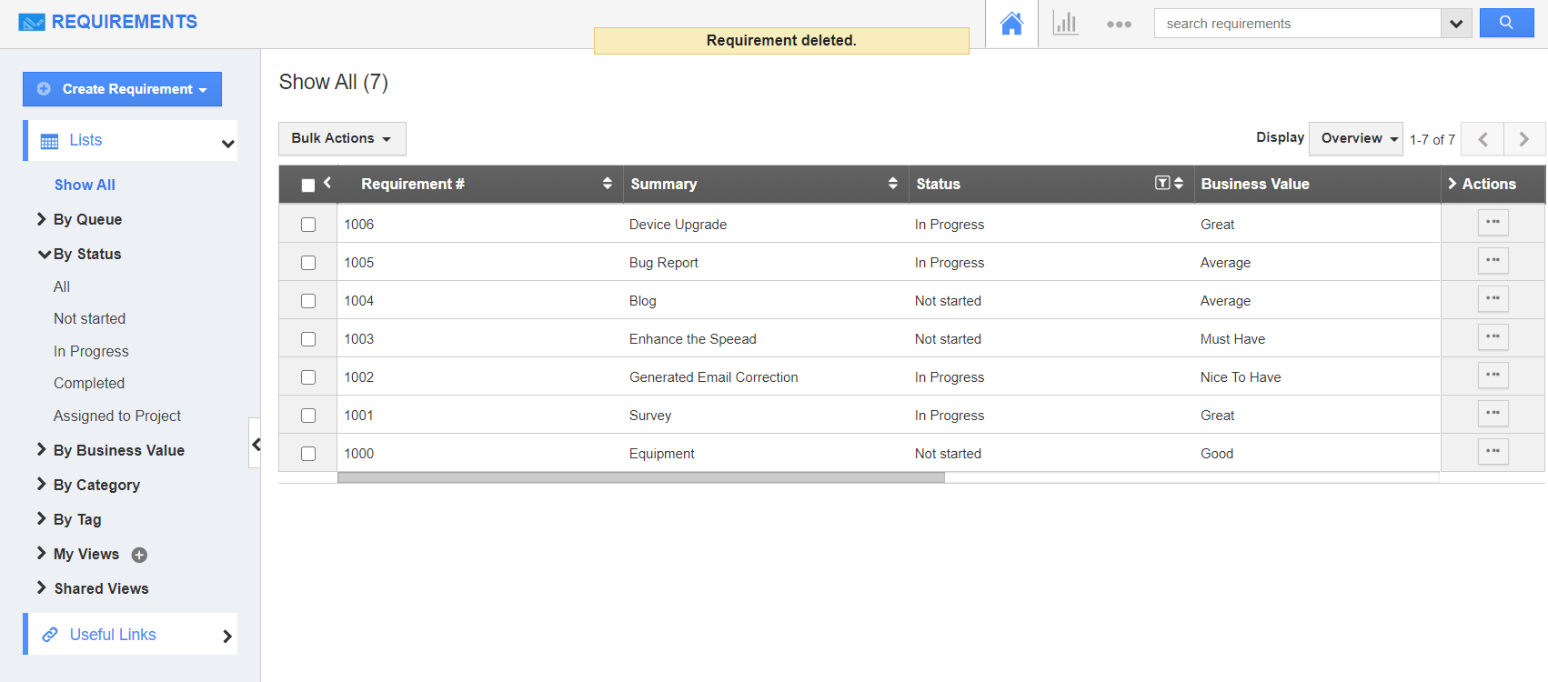 How do I Delete a Requirement? | Apptivo FAQ