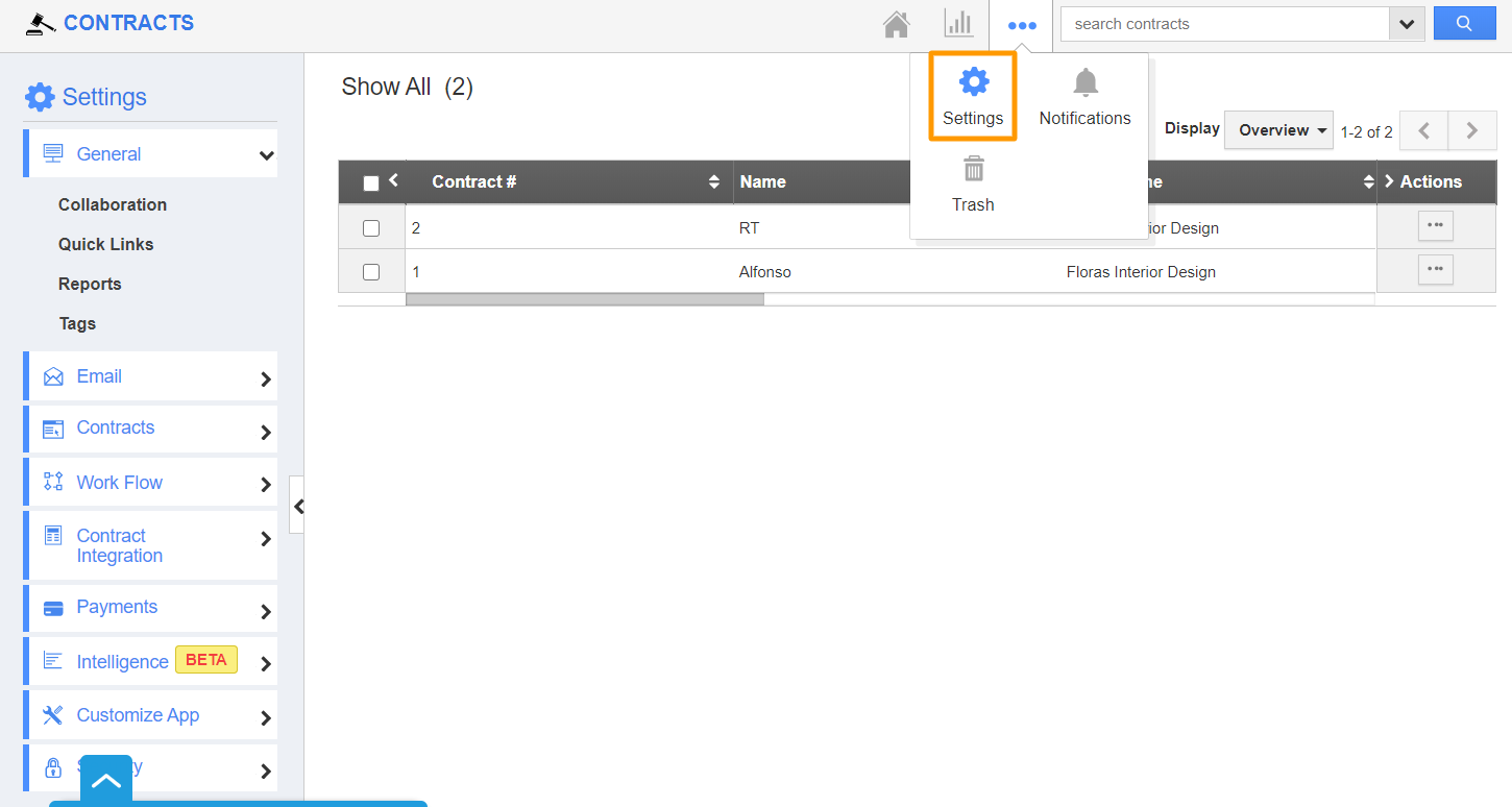 How to remove Auto Renew in the Contracts App of Apptivo?