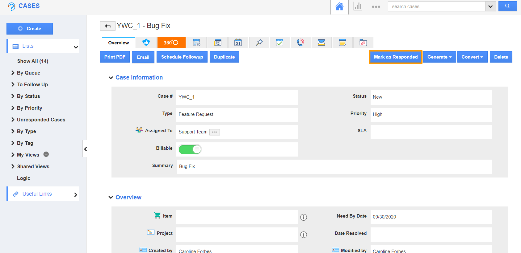 How do I View the Unresponded Cases?