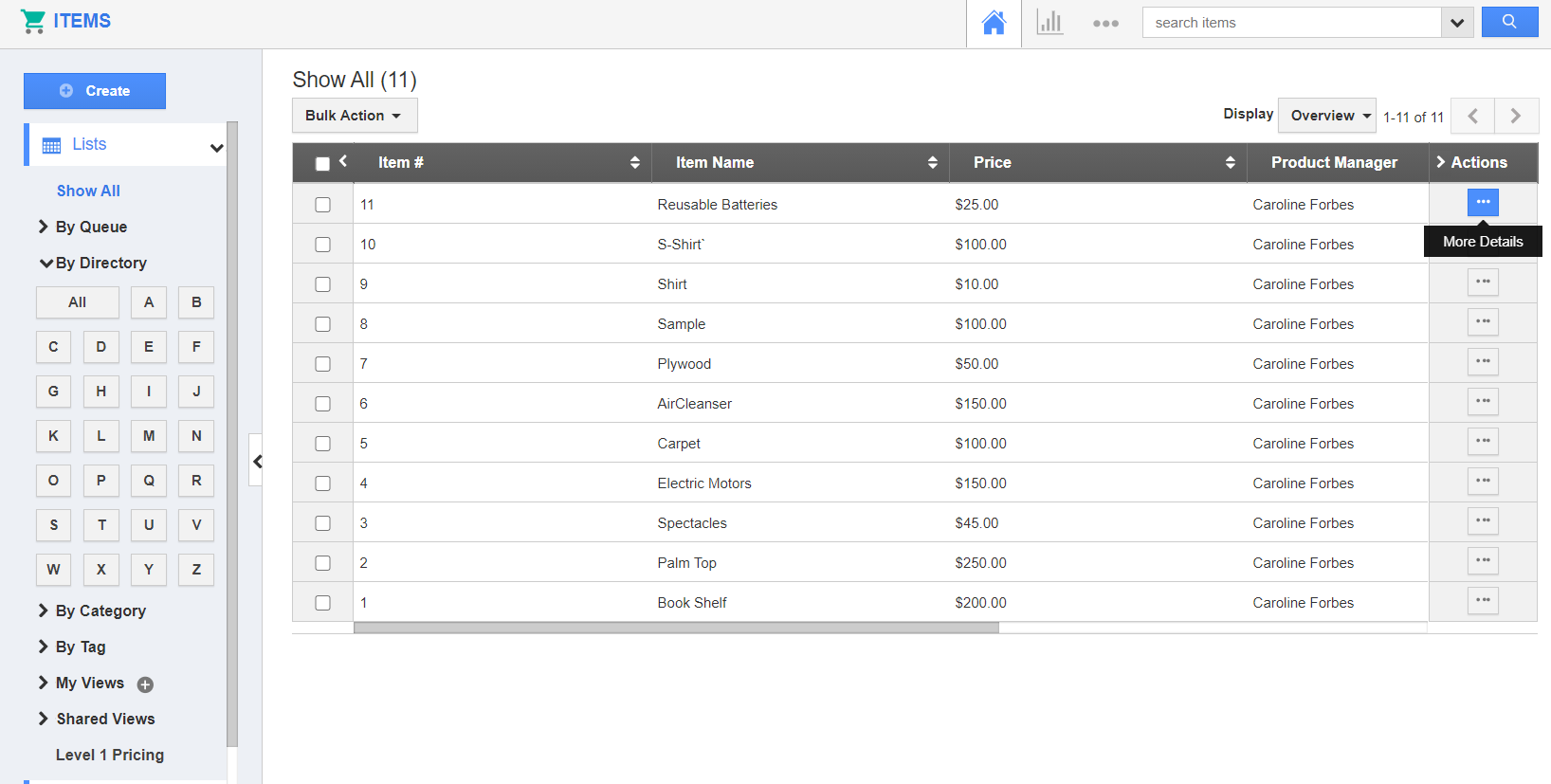 How do I associate multiple customers to the same item in the Items App?
