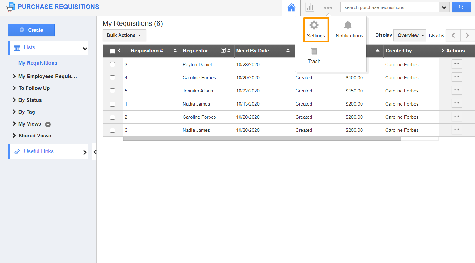 How do I Customize Purchase Requisition Number Generation?