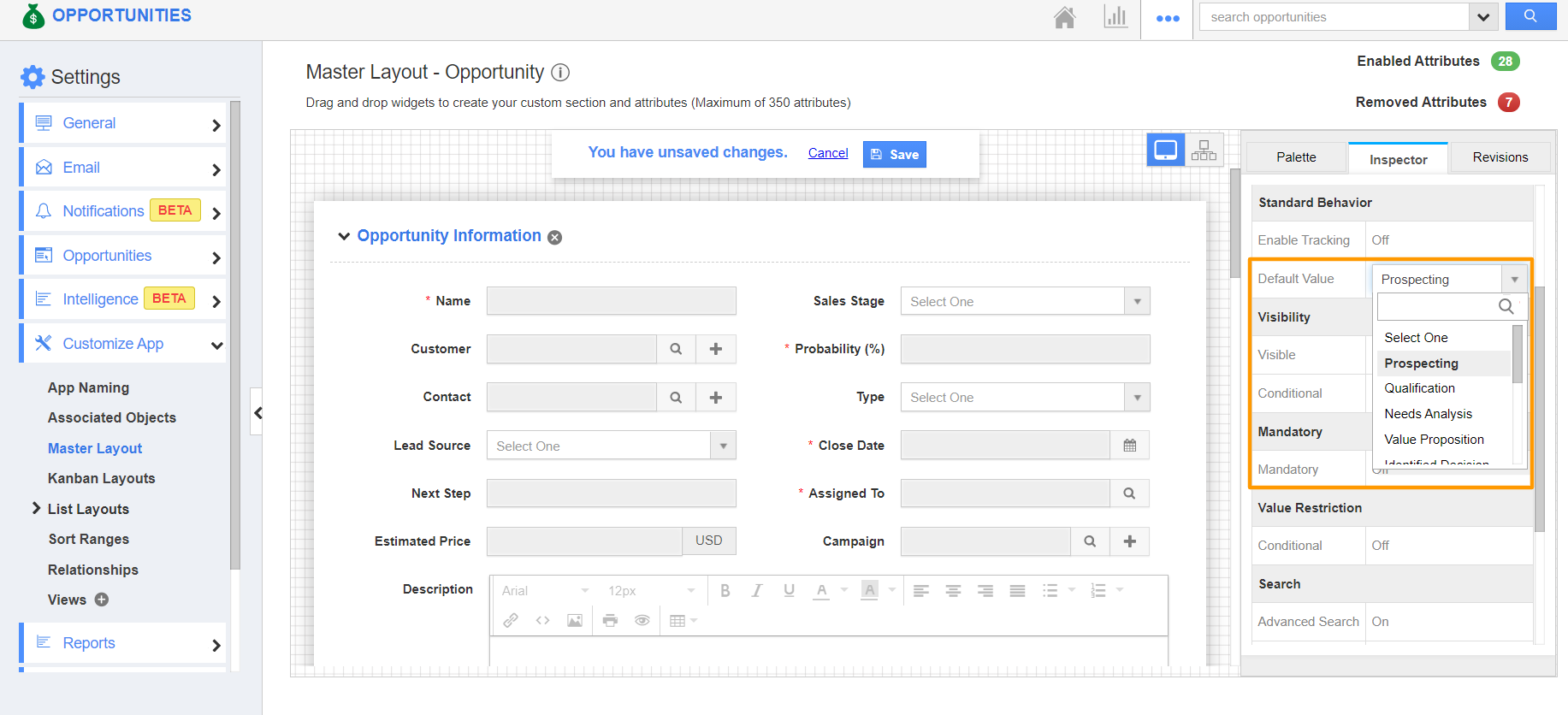 How to set up a default value for a dropdown field in Apptivo? How to set up a default value for a dropdown field in Apptivo?