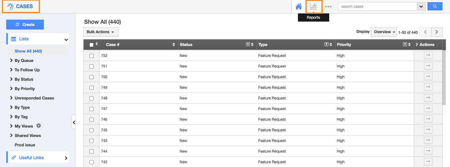 How do I generate a report for Cases Tracking by Assignee with a sender ...