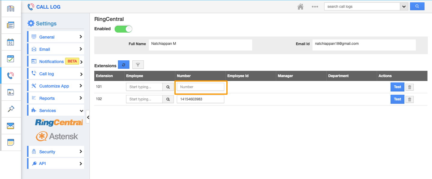 How do I set up a Caller ID from Apptivo’s Contact Center?