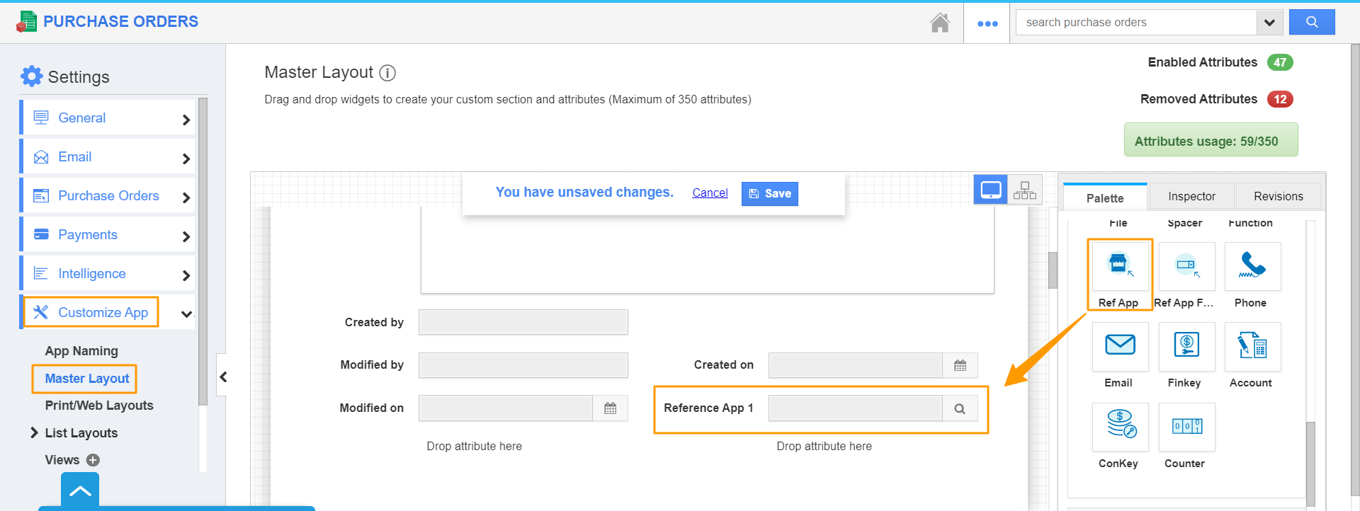 How to add and configure the Reference App Field attribute in the ...