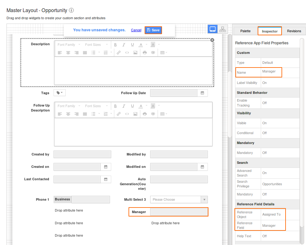 How to set Triggers for standard Ref App fields?