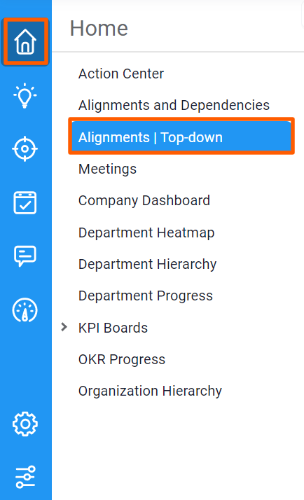 How do I view the OKRs that are aligned using Top-down alignment?|Q&A ...