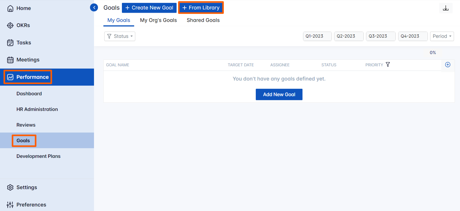 How to add Goals from the Goals Library in Profit.co?|Q&A|Profit.co