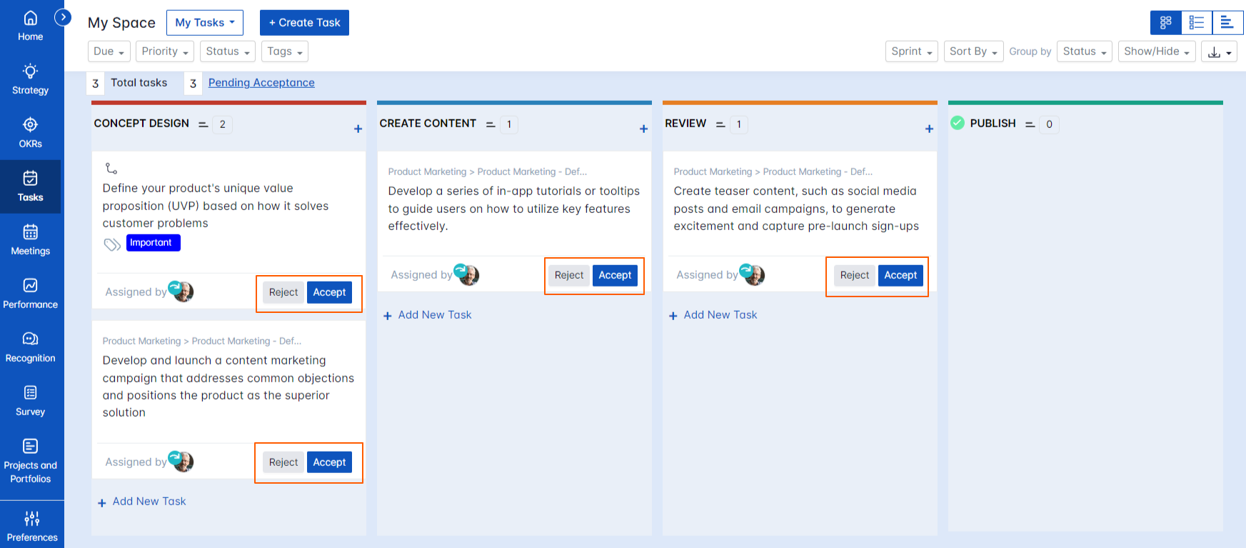 accept/reject tasks |Q&A| Profit.co