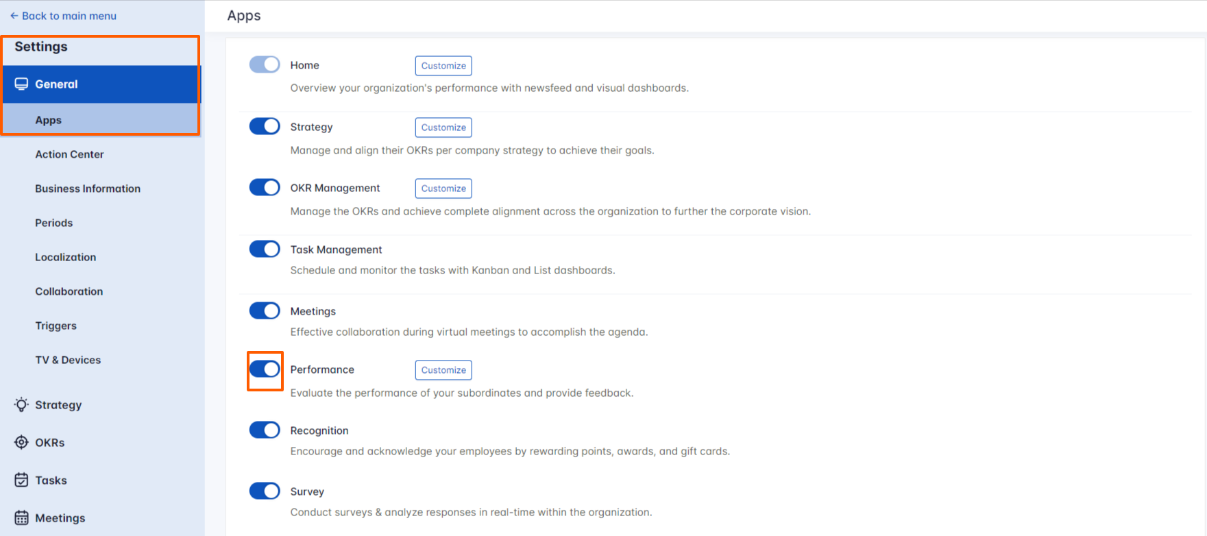 How to enable the Performance module in Profit.co?|Q&A|Profit.co