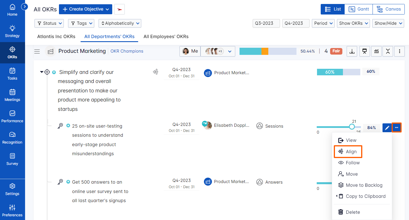 How to align key results? |Q&A| Profit.co