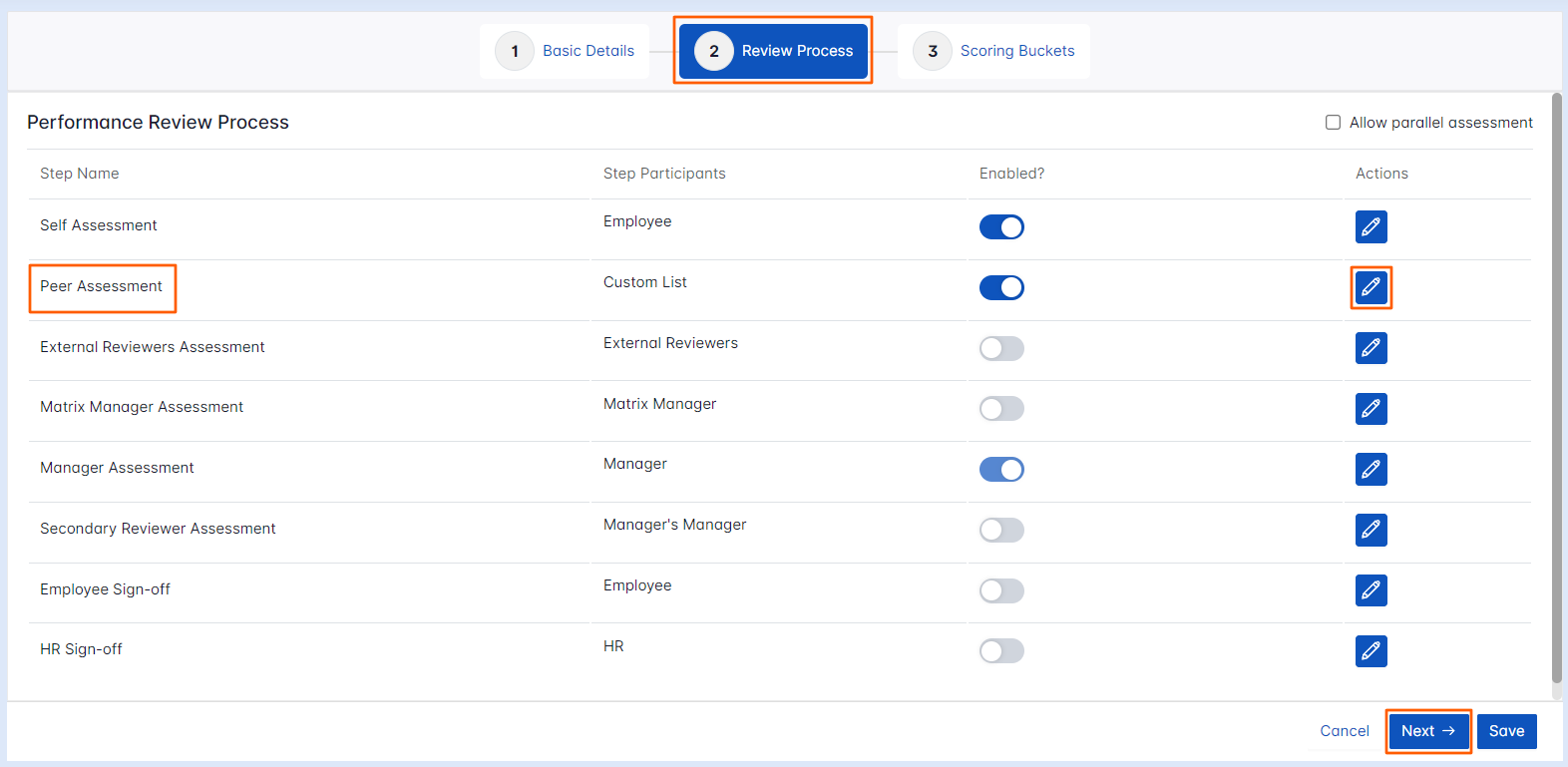 How to configure peer assessment in performance reviews?|Q&A|Profit.co
