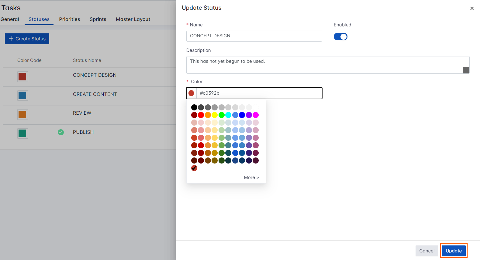 How to edit task status? |Q&A| Profit.co