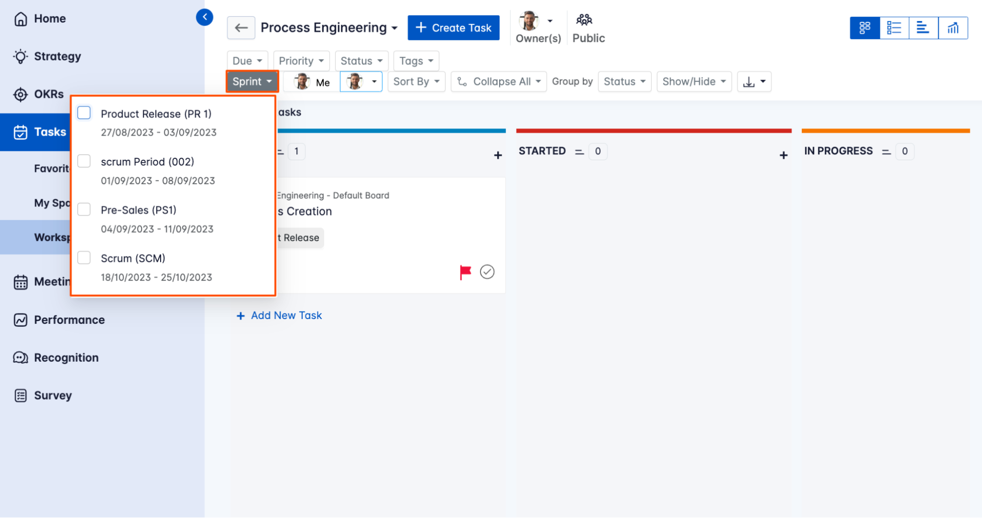 How to set a sprint planner in Task Management? |Q&A| Profit.co