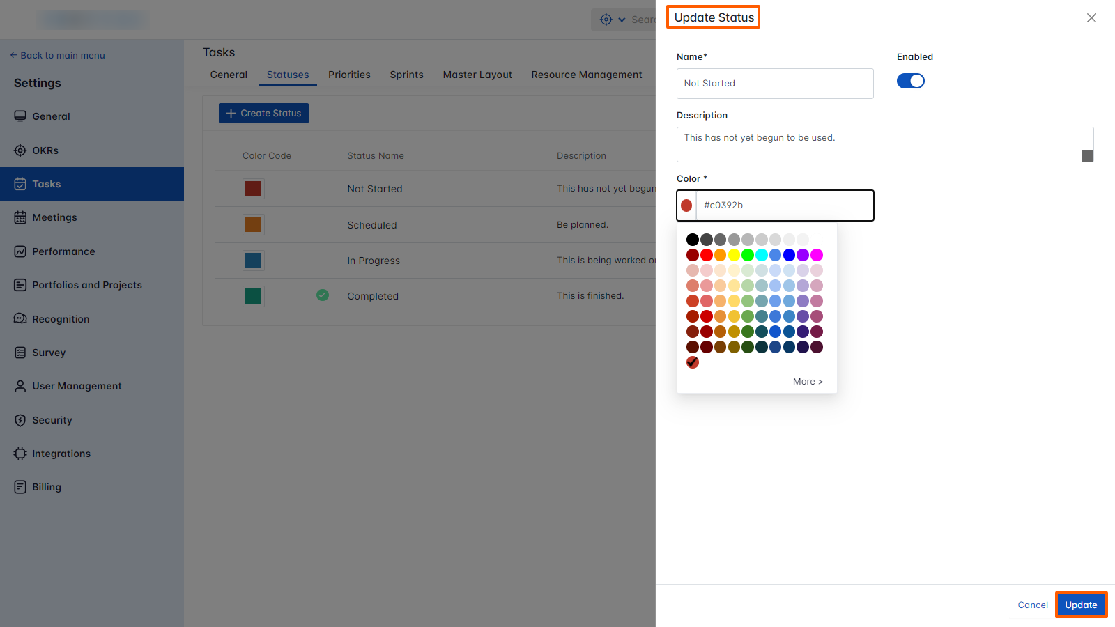 How to edit task status? |Q&A| Profit.co