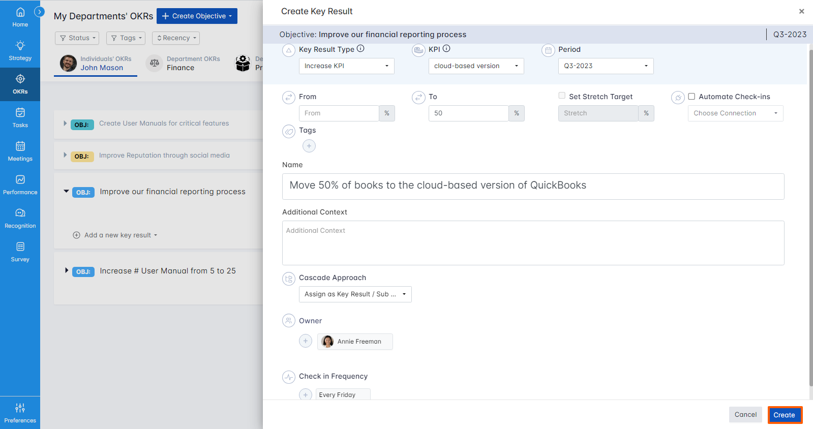 How to Assign a KR as a KR with a Copy of the Current Objective| Q&A ...
