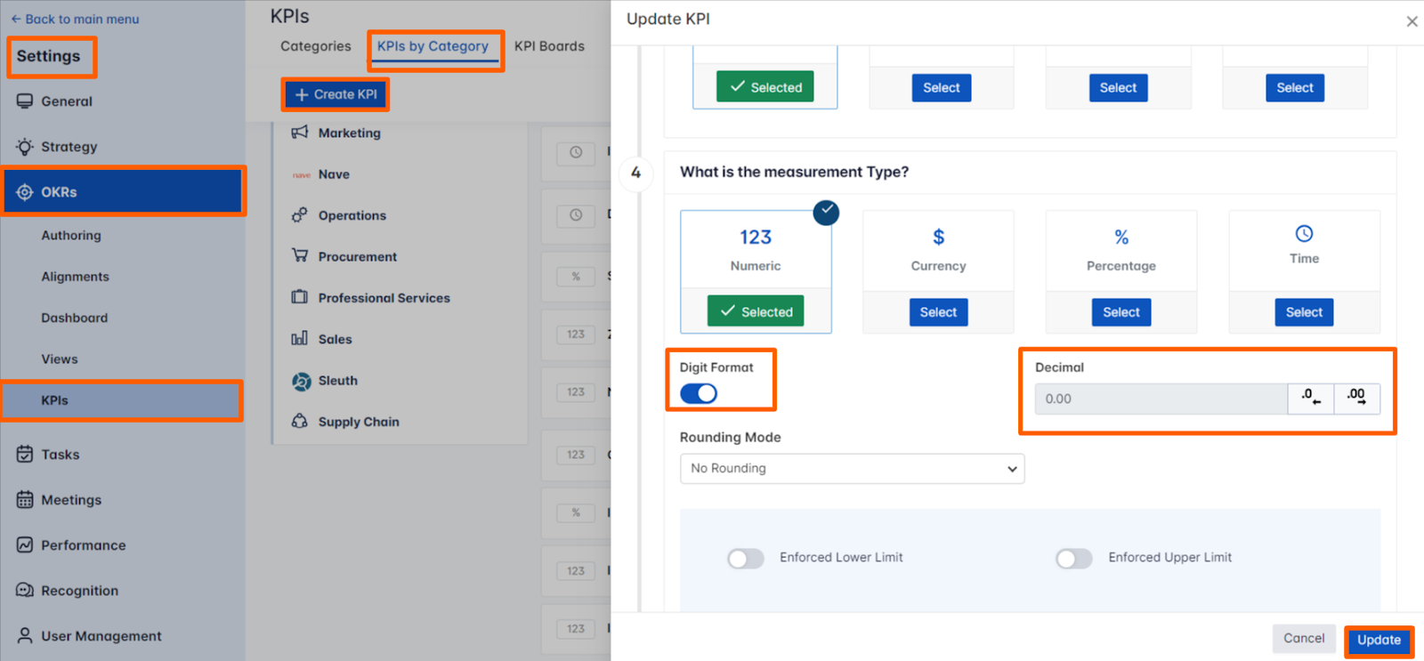 What is the Digit option while creating KPI?|Q&A| Profit.co