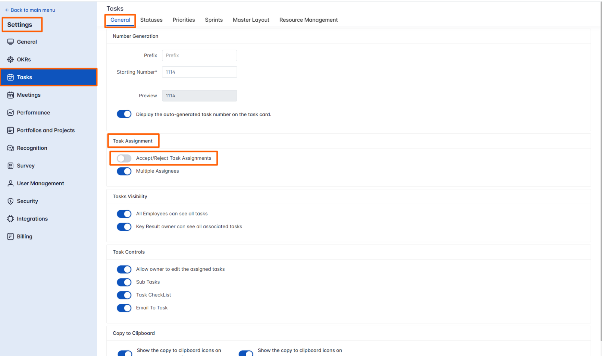 How to set an option to automatically accept the task?|Q&A|Profit.co