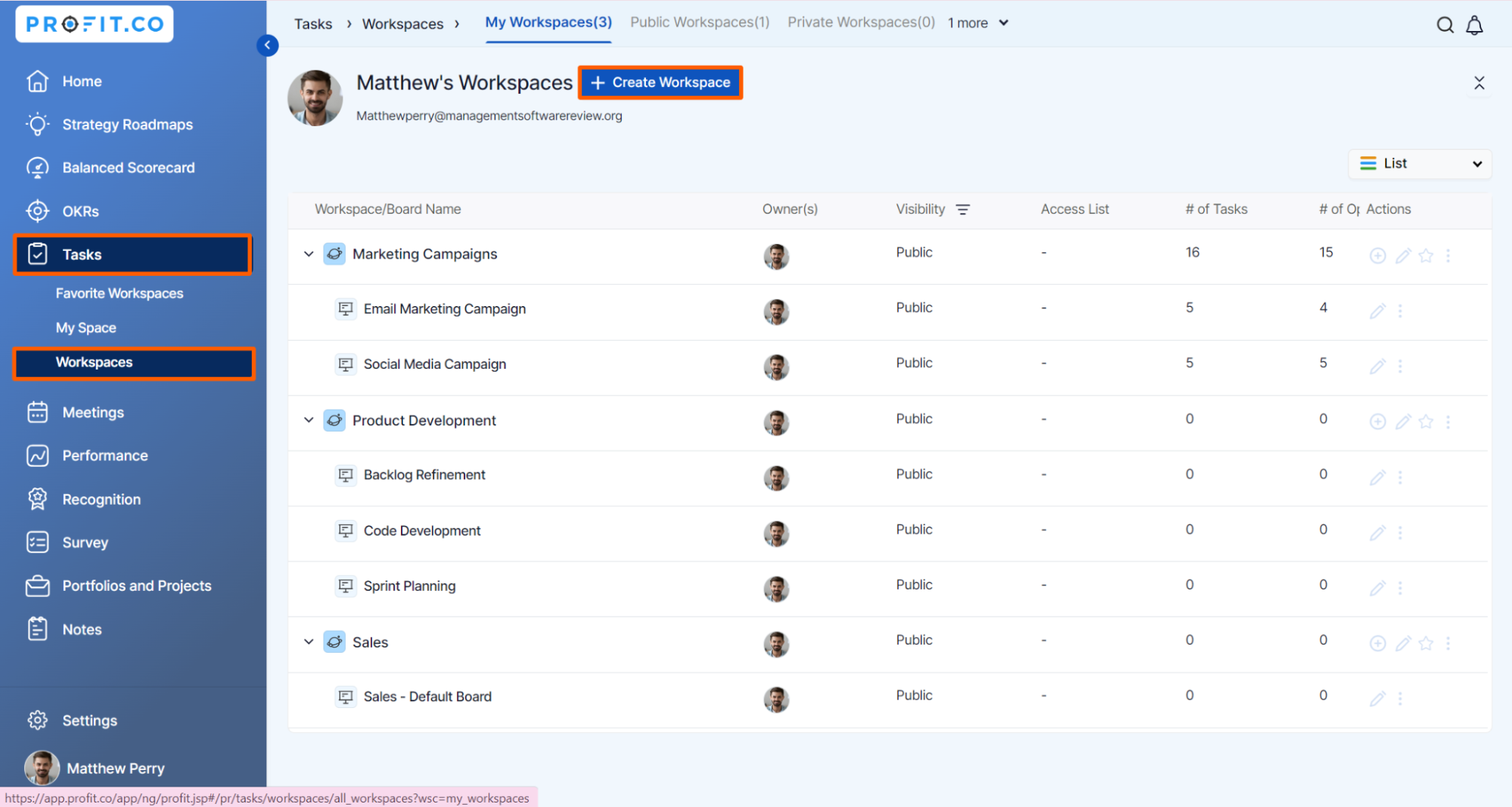 How to create a Workspace and Board in Profit.co?|Q&A|Profit.co