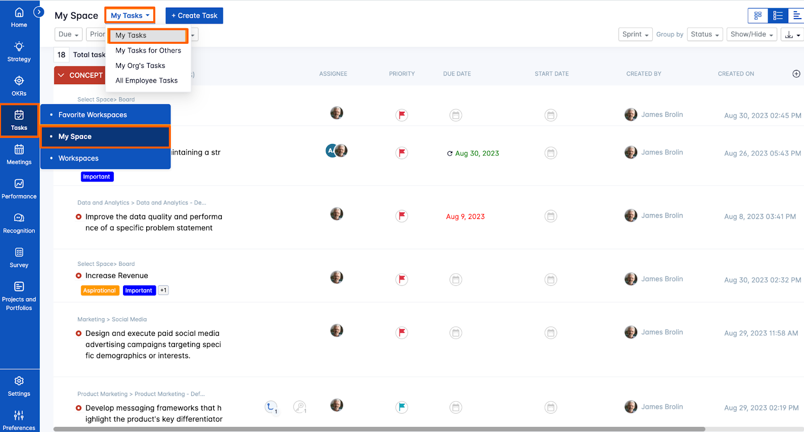 How to set a start date while creating Tasks in Task management?|Q&A ...