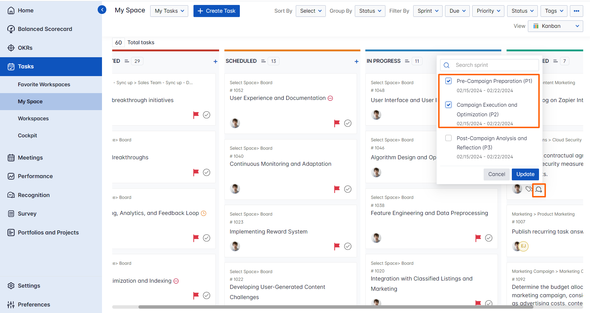How to set a sprint planner in Task Management? |Q&A| Profit.co