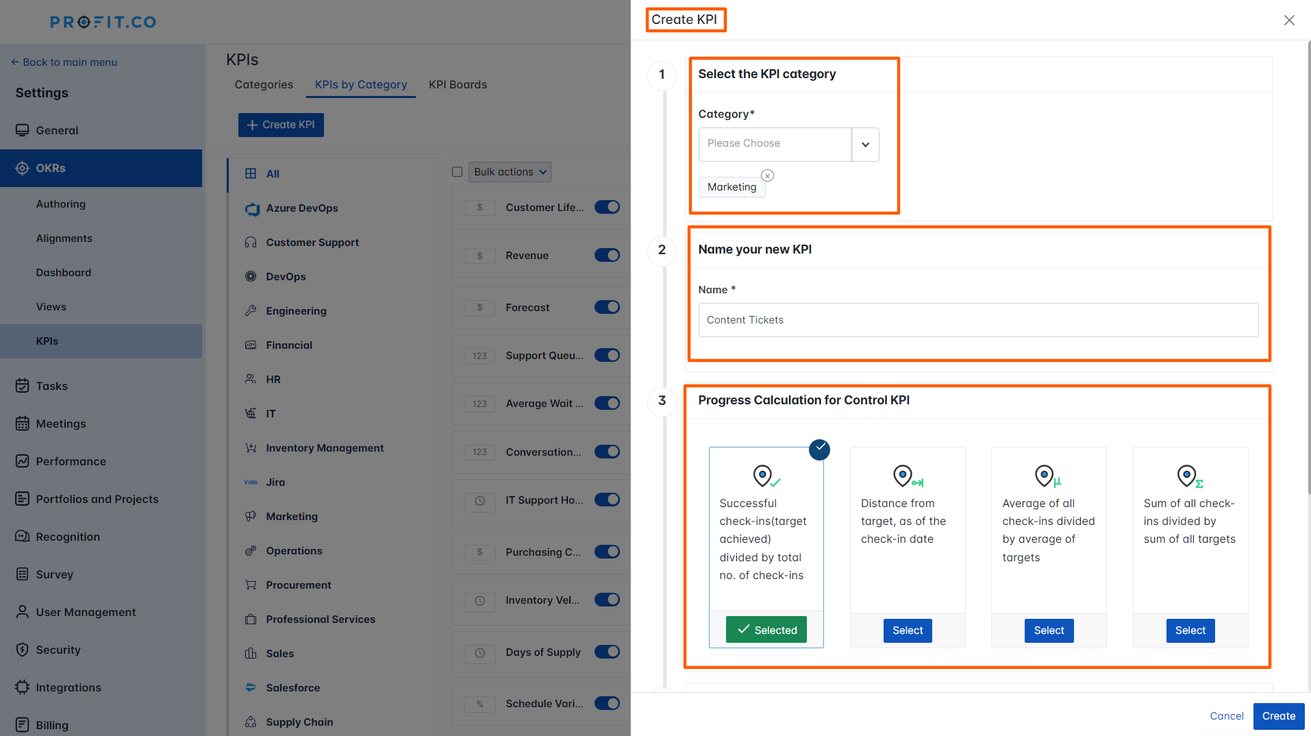 How to create a new KPI?| Q&A| Profit.co