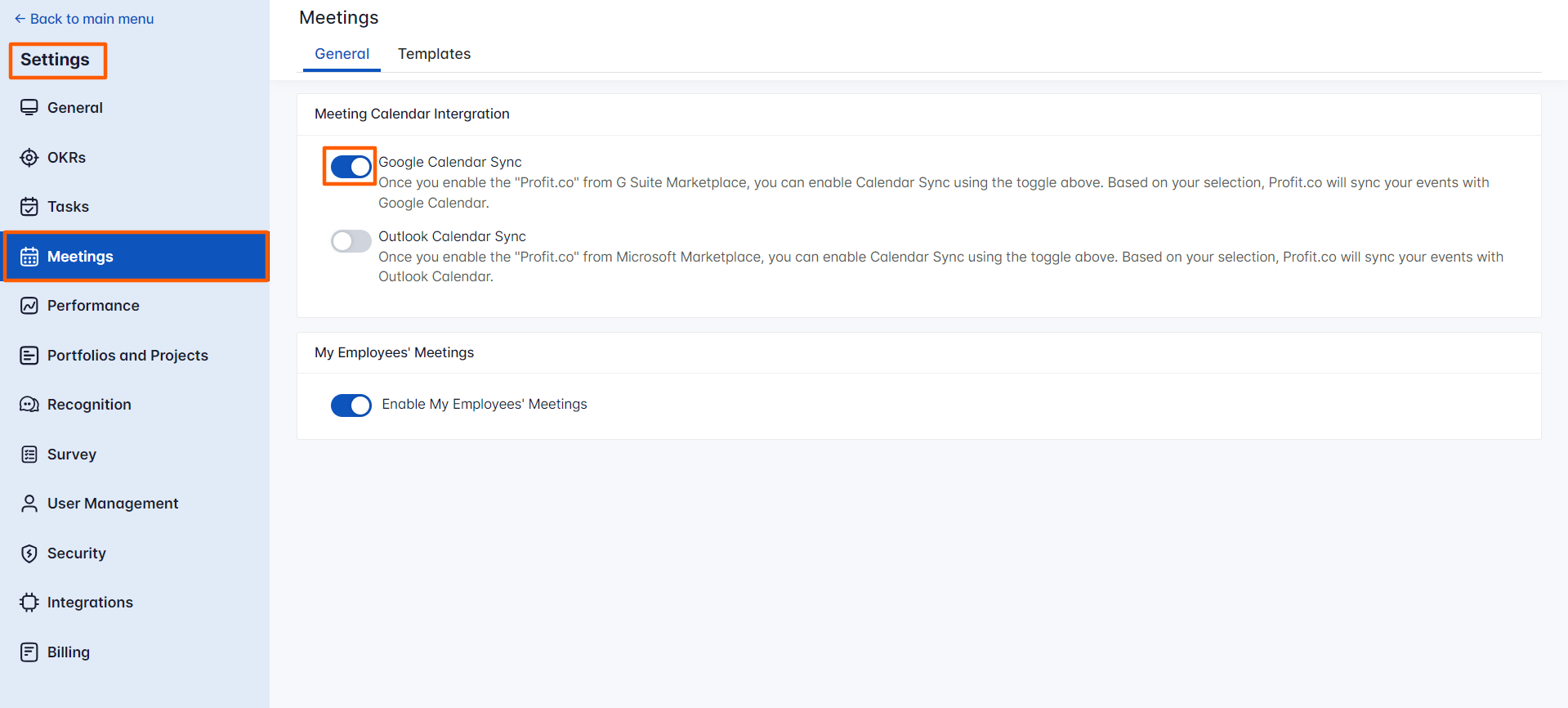 How do I enable auto-generated links for meetings? |Q&A| Profit.co