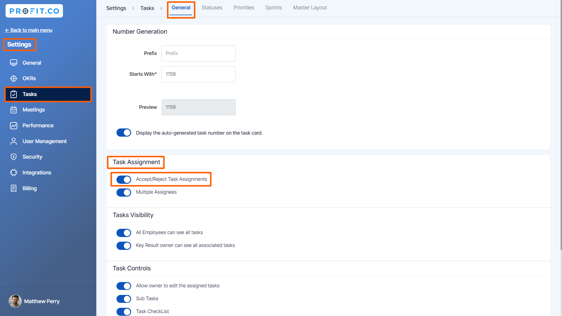 accept/reject tasks |Q&A| Profit.co