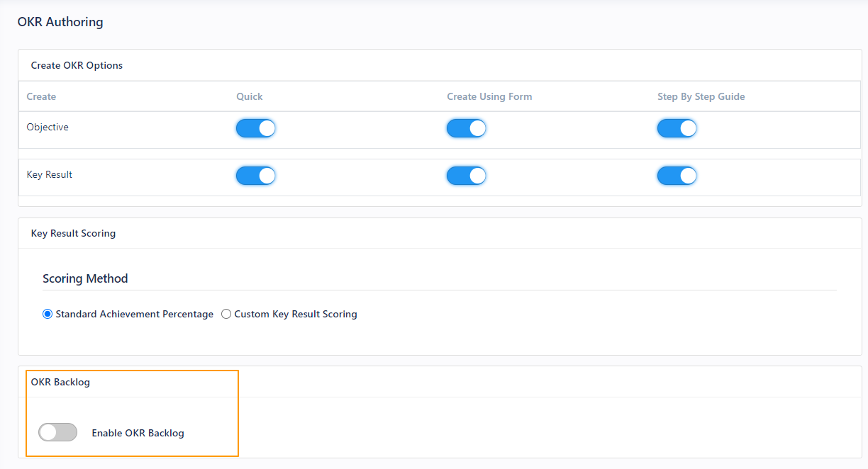 Disable OKR Backlog |Q&A| Profit.co