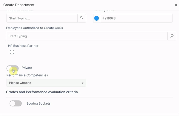 How to change the visibility of a department to private? | Q&A | Profit.co