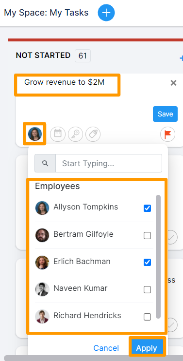 How to assign a Task to the employees who are reporting to the logged ...