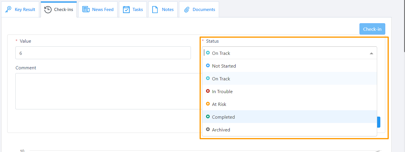 Color codes and OKR Status | Q&A | Profit.co