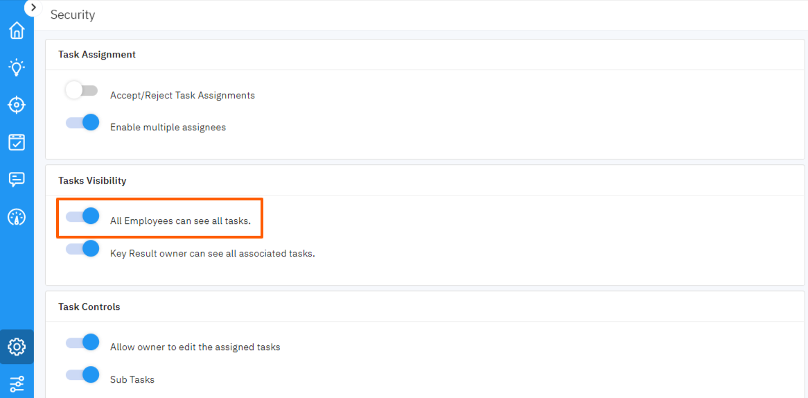 How can I set the visibility of Tasks?| Q&A| Profit.co