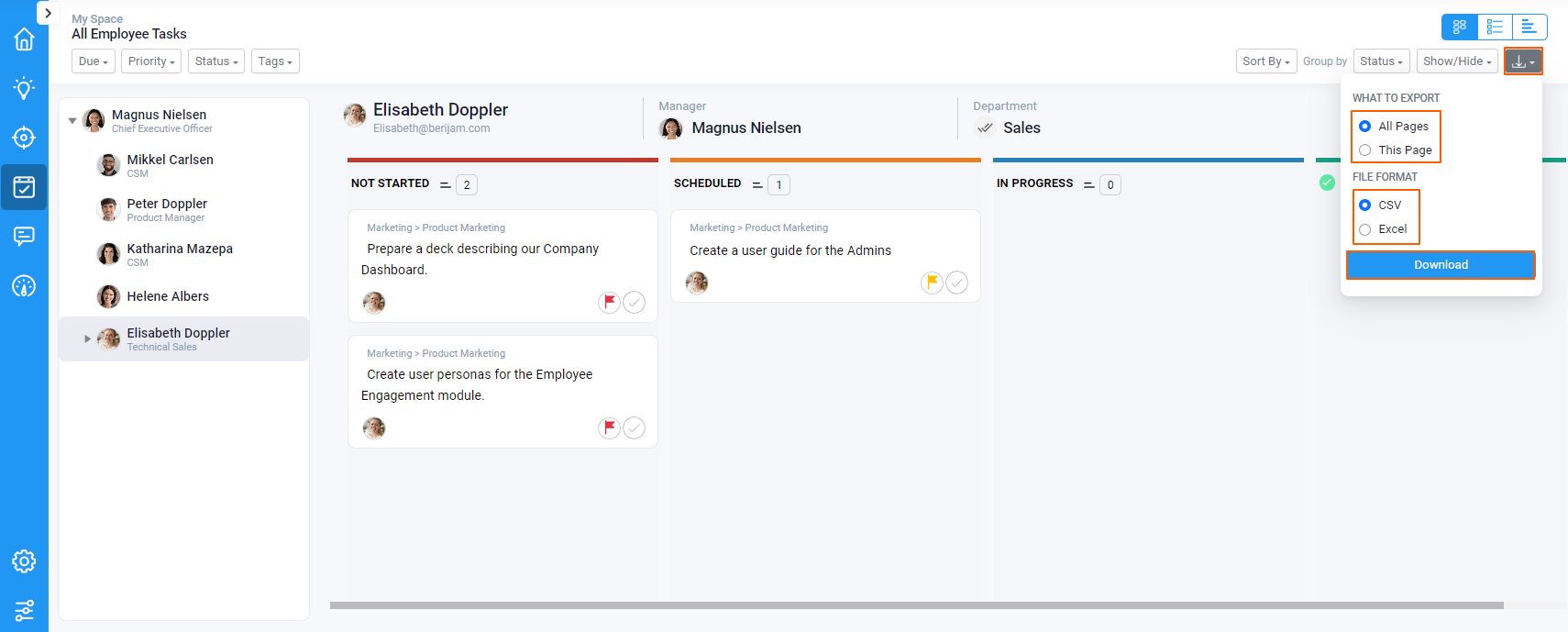 How do I see Tasks of other employees?|Q&A|Profit.co