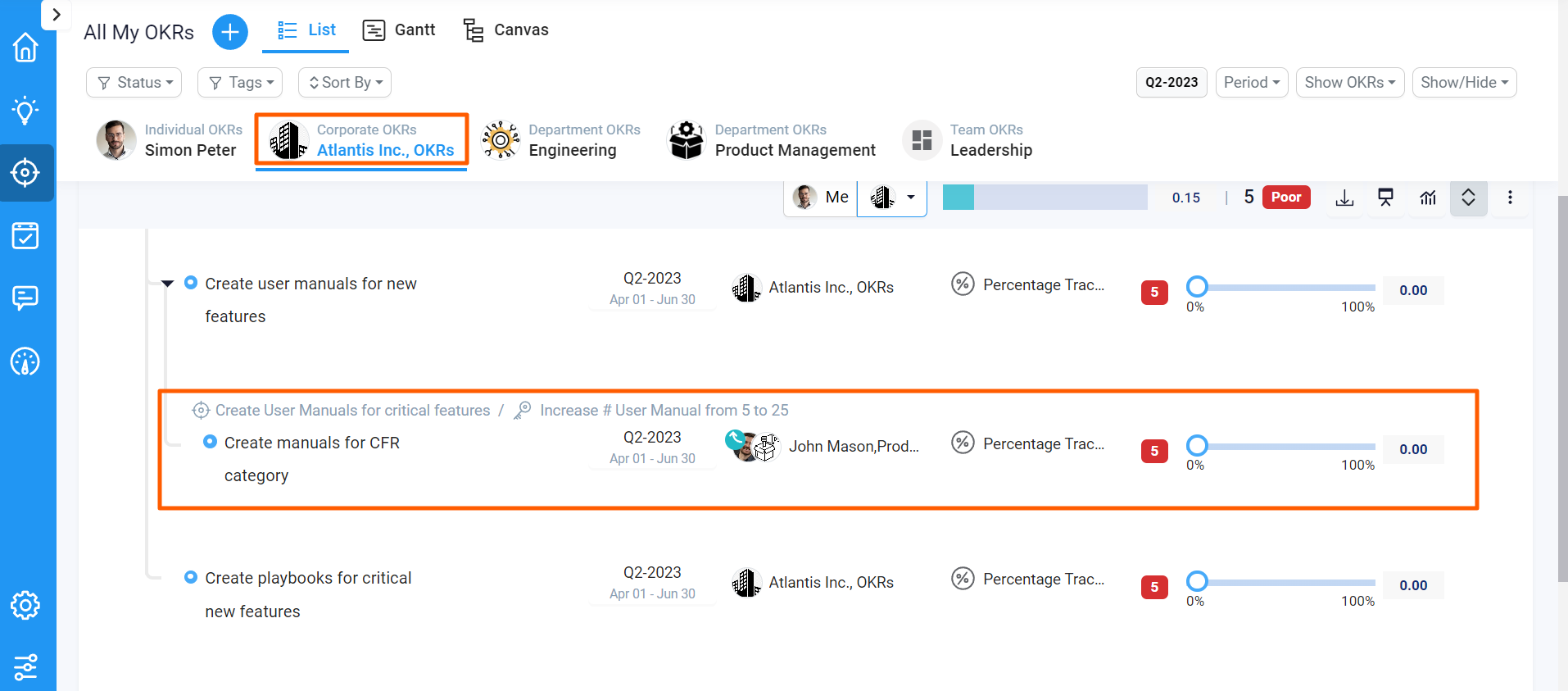 How to align a sub-key result with another sub-key result in Profit.co ...