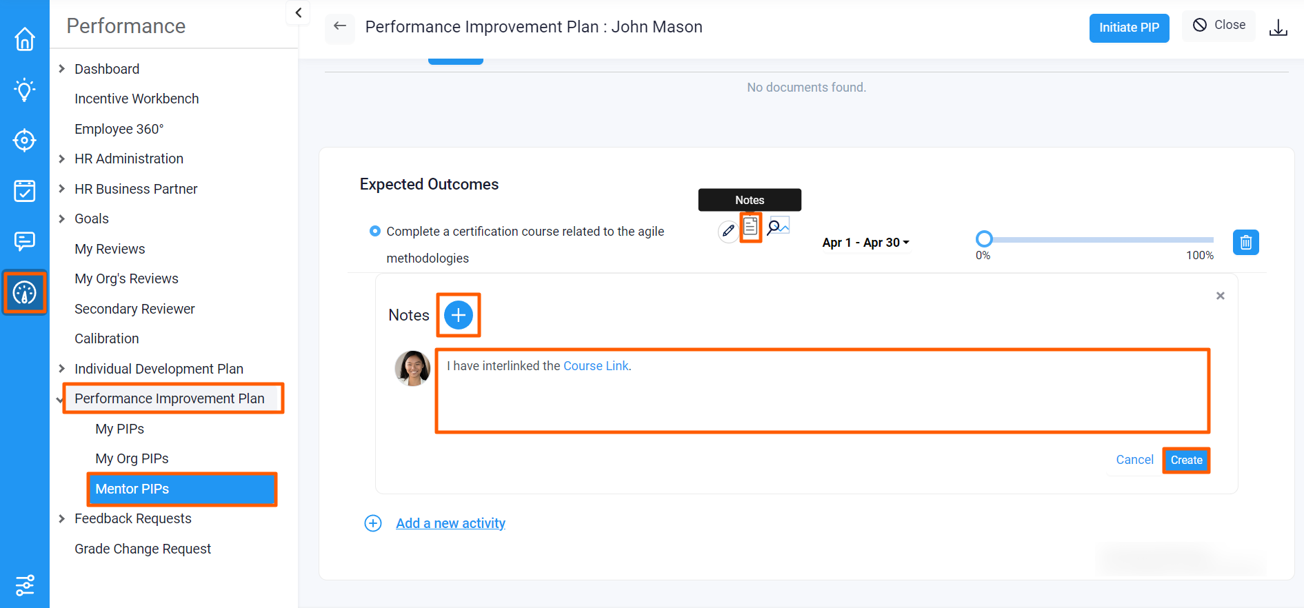 How can a HR or a Mentor add notes on IDP and PIP?|Q&A|Profit.co