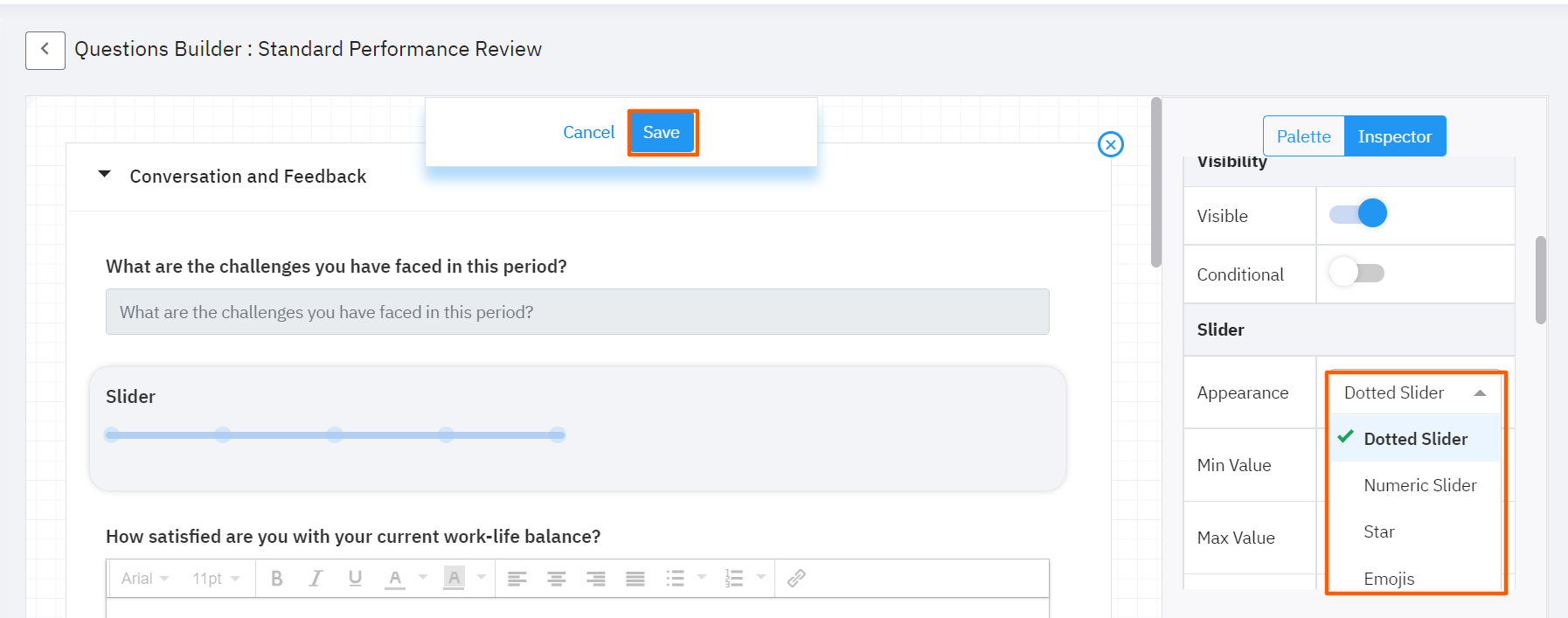 How to customize the Rating slider in performance reviews?|Q&A|Profit.co