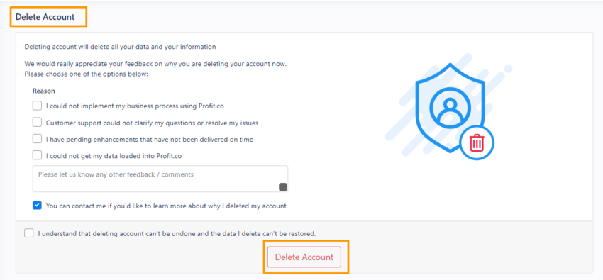 Delete Account & Stop notification |Q&A| Profit.co