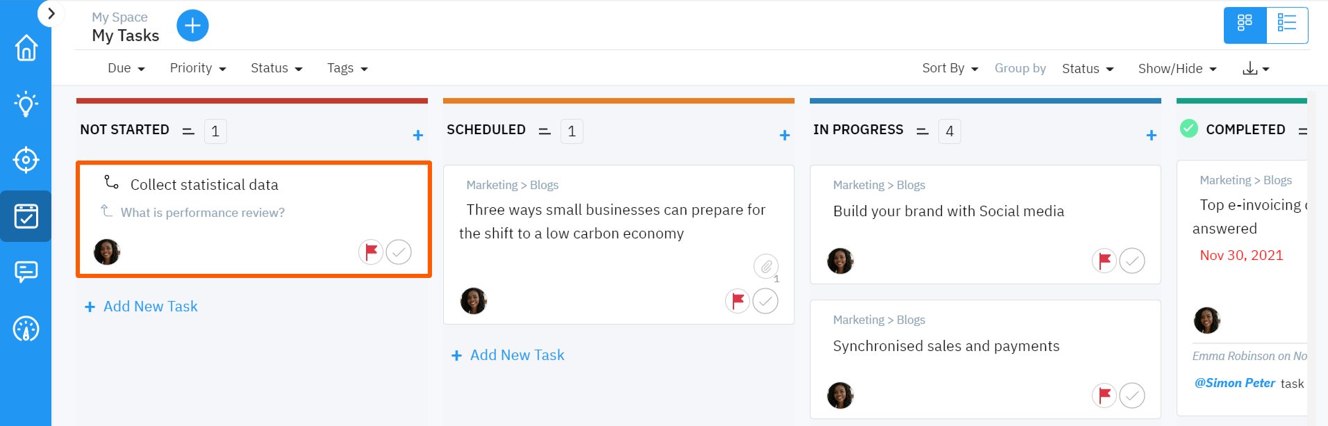 Why are some sub-tasks showing as separate card in Task Management |Q&A ...