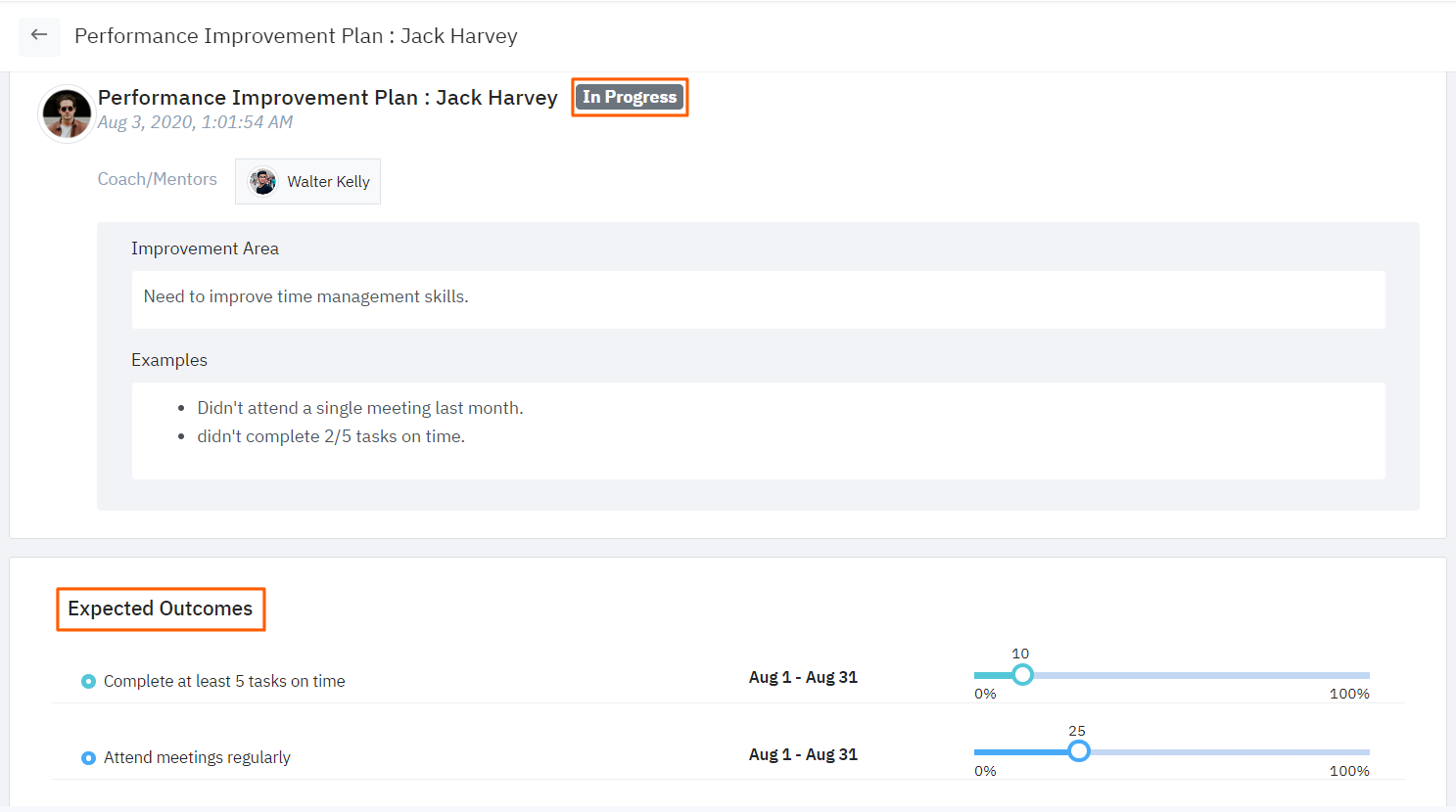 How does a user progress in the Performance Improvement Plan (PIP) in ...