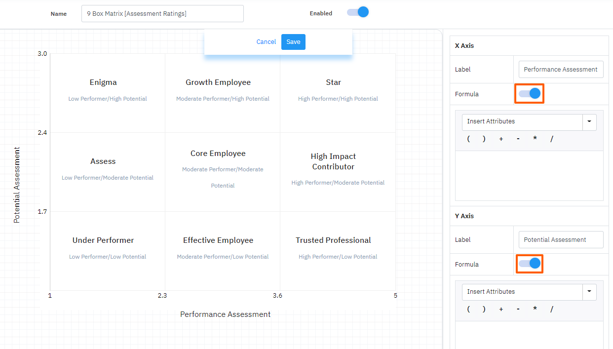How to set formulas in a custom 9 Box Matrix?|Q&A|Profit.co