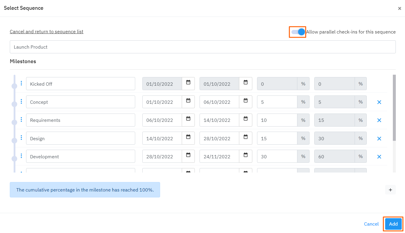 How to do parallel check-in in the milestone sequence? |Q&A| Profit.co
