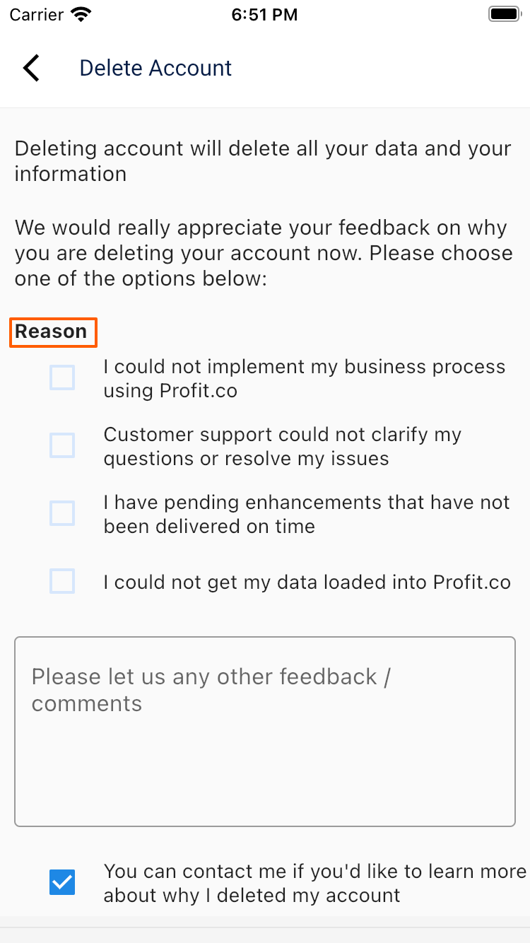 How to delete your Profit.co account through Mobile Application?|Q&A ...