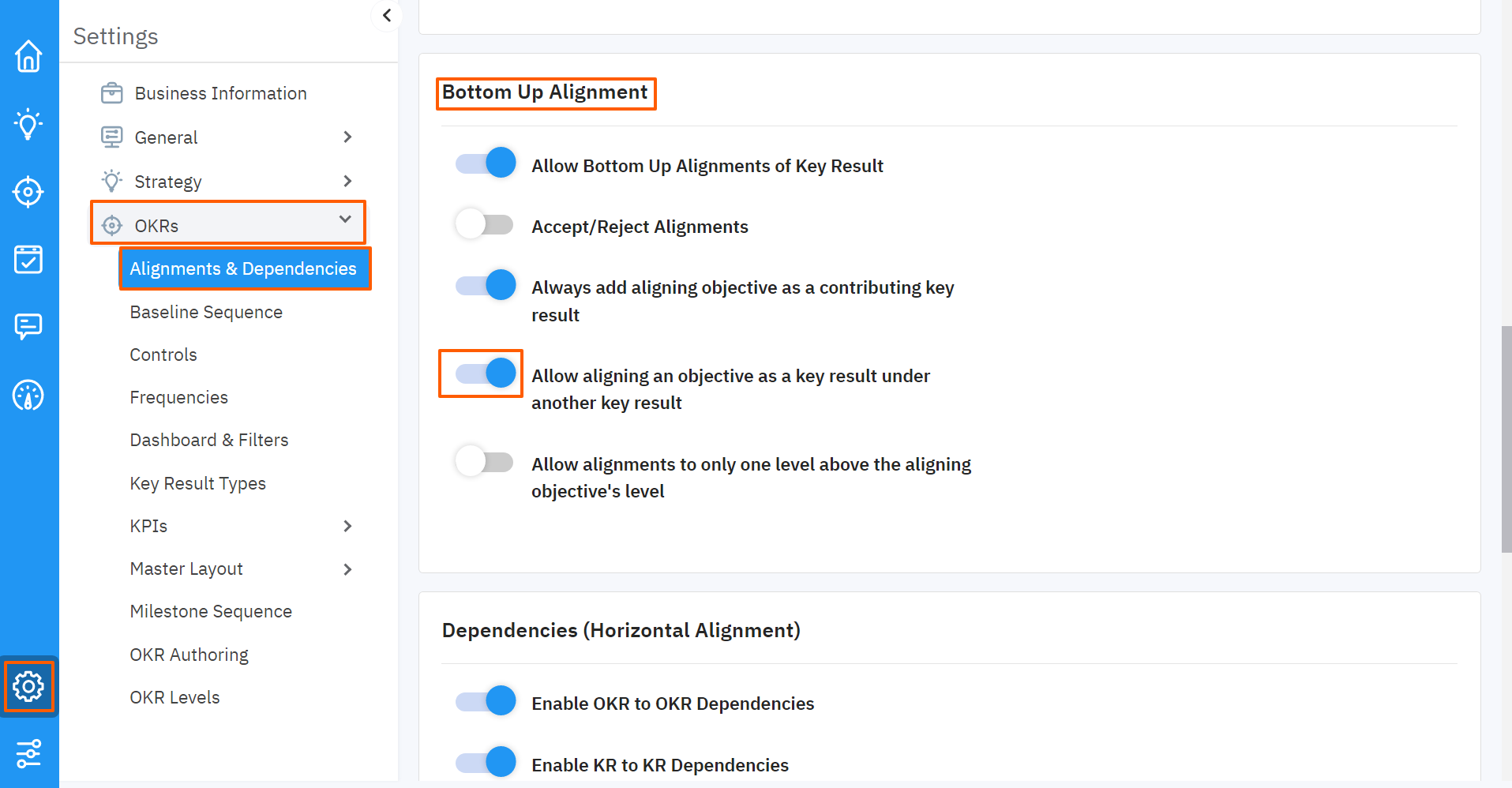 How to align an Objective as a sub-Key Result in Bottom-Up Alignment ...
