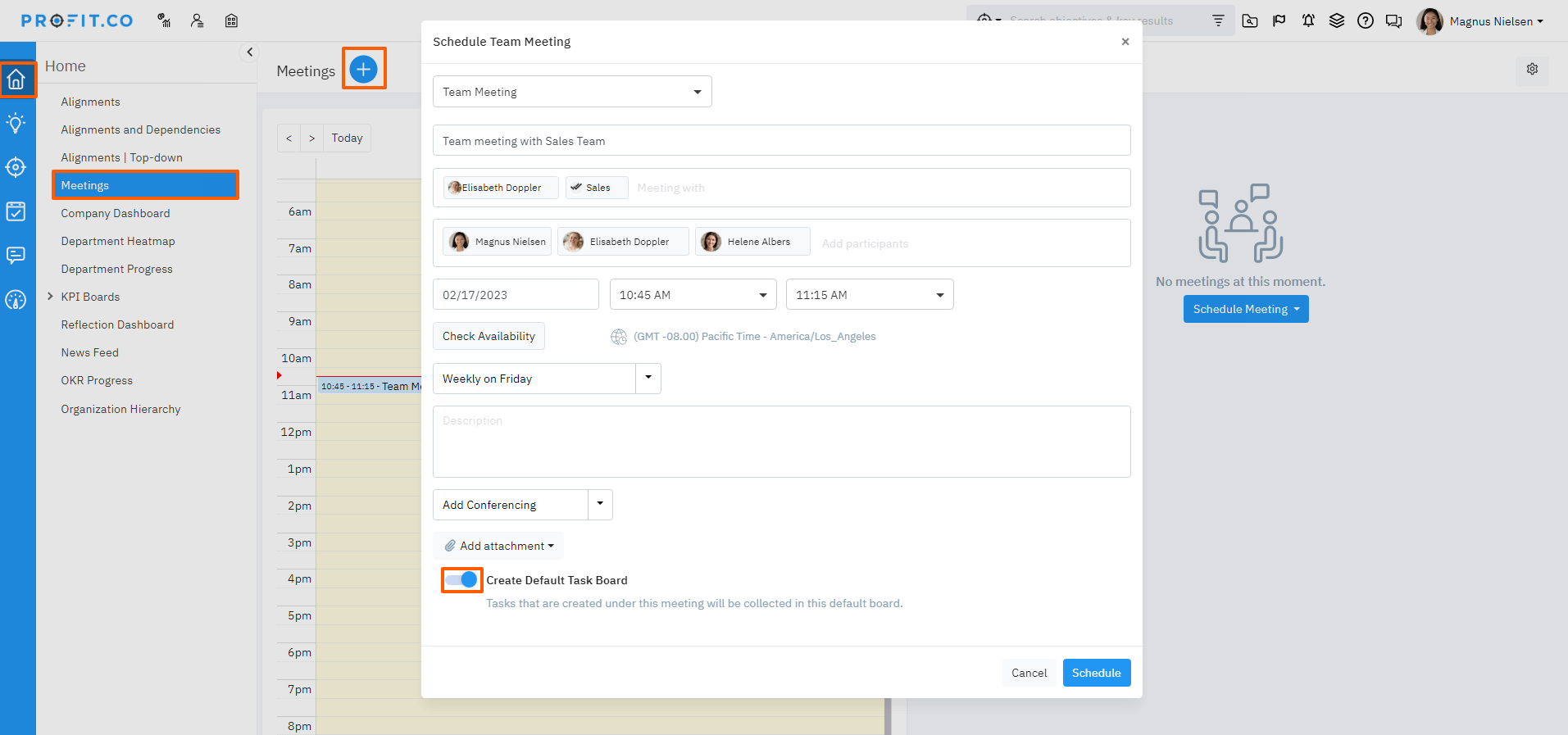 How to add tasks to a meeting? |Q&A| profit.co