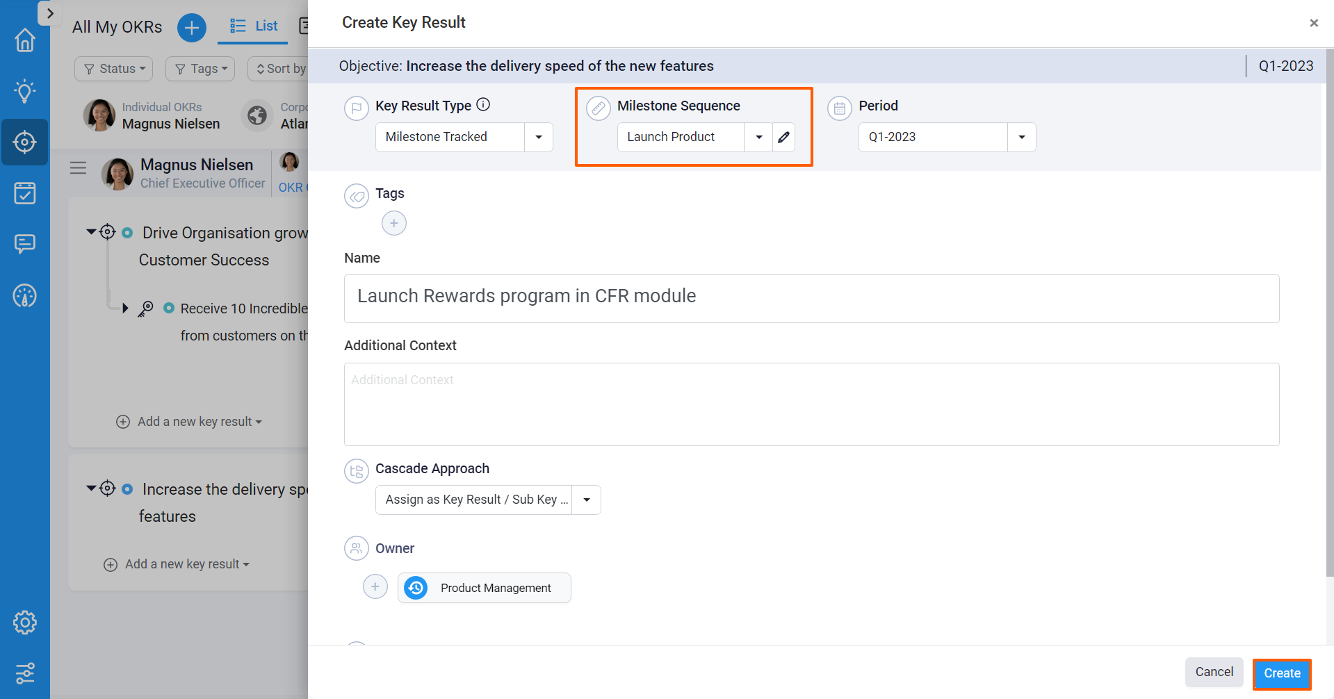 Key results with milestone | OKRs | Q&A | Profit.co