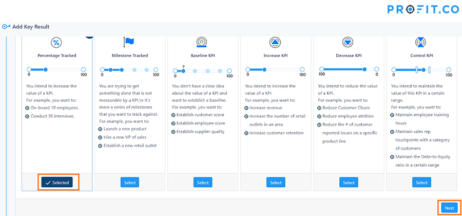 How to create a Key Result via Step-by-step guide? | OKR Software ...