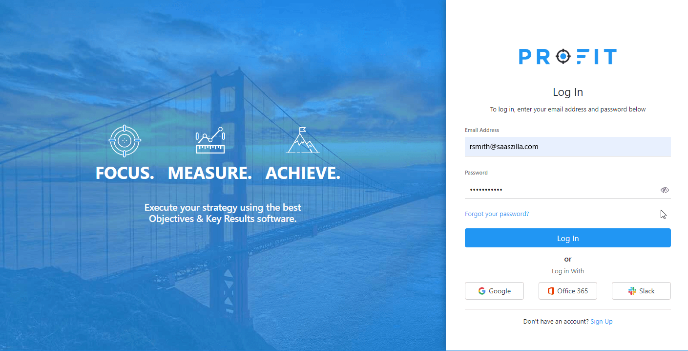 Reset my password | Profit.co